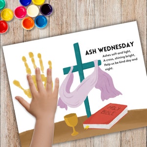 Ash Wednesday Handprint Art, Lent Activity, Christian Holy Day, Lent ...