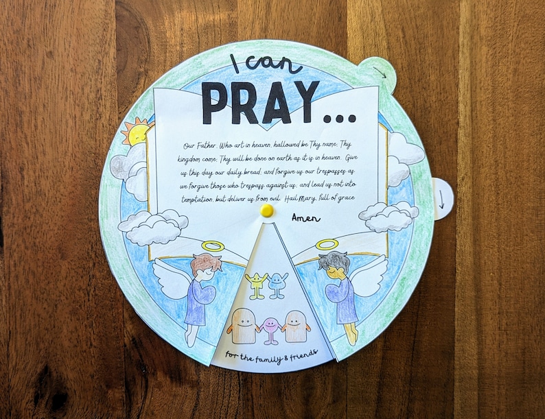 Prayer Coloring Wheel, Sunday School Activity, Digital Download - Etsy