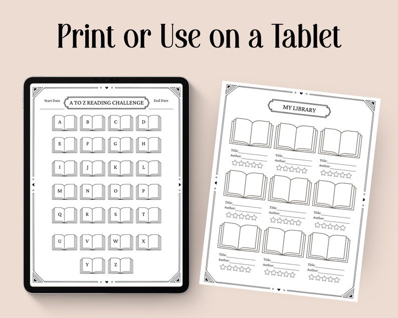 Book Reading Journal, Reading Planner Bundle, Book Tracker, Reading ...