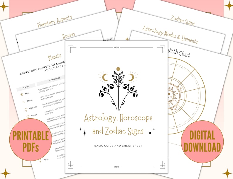 Astrology Cheat Sheet, Astrology Guide, Astrology Planner, Basics of ...