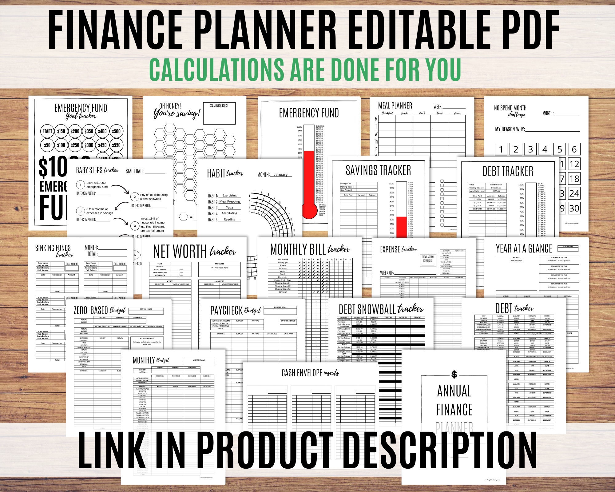 Debt Tracker Printable, Debt Free, Debt Payoff, Editable PDF ...