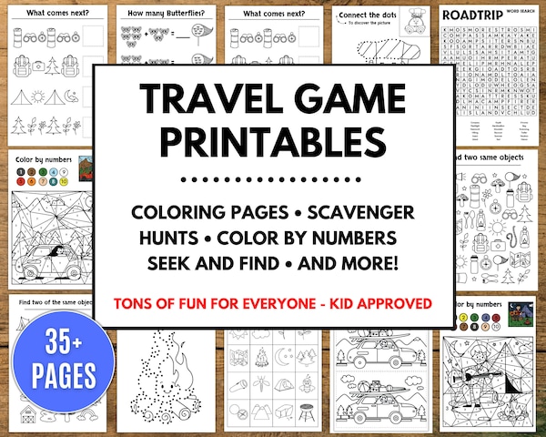 50 PRINTABLE Educational Activity Sheets for Kids PDF Find - Etsy Canada