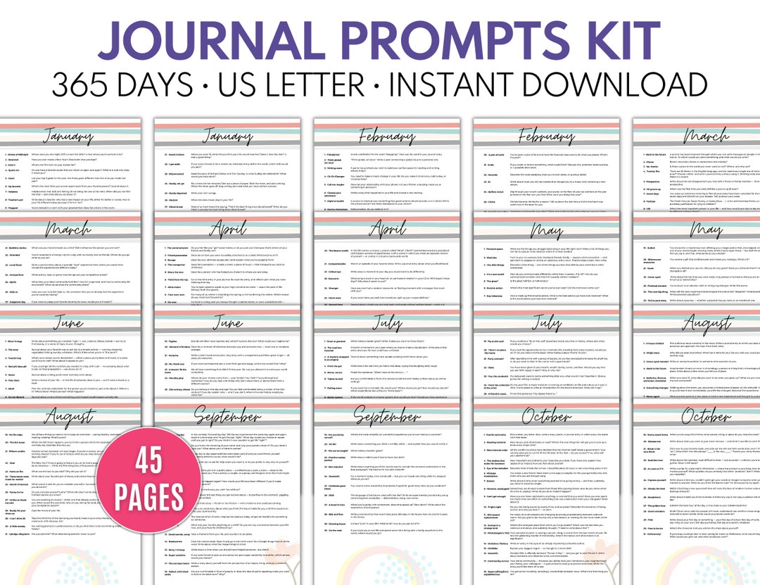 Guided Journal Prompts, 365 Journal Prompts, Daily Journaling, Mental ...