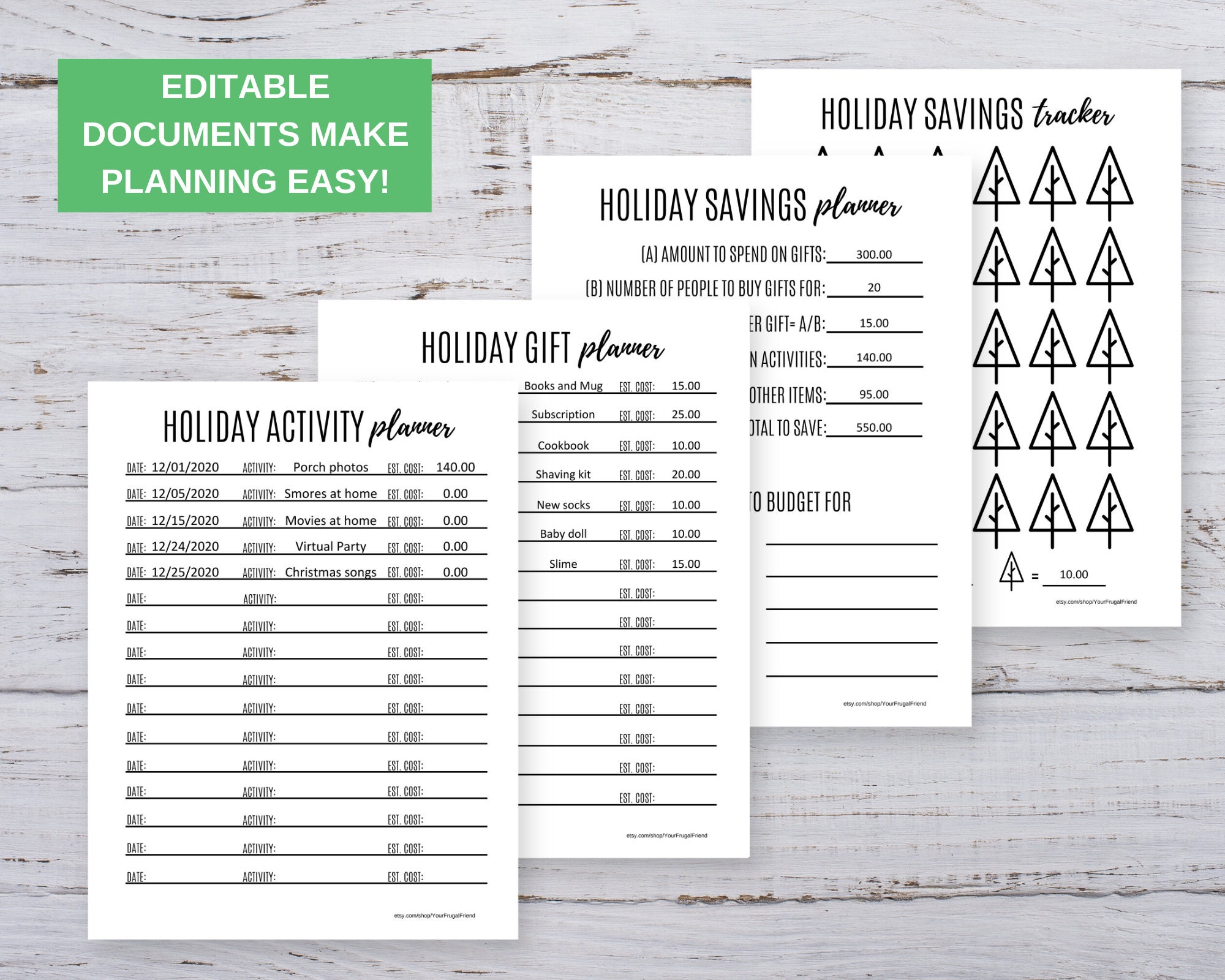 Christmas Planner Printable, Christmas Saving Tracker, Holiday Savings ...