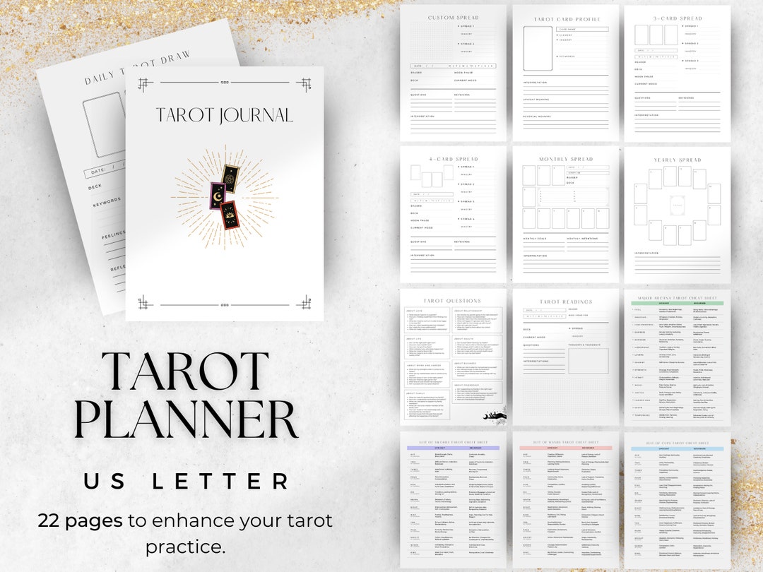 Tarot Planner, Tarot Journal, Tarot Cheat Sheet, Tarot Workbook - Etsy