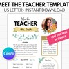 Editable Meet the Teacher Template, Teacher Letter, Canva Template, All ...