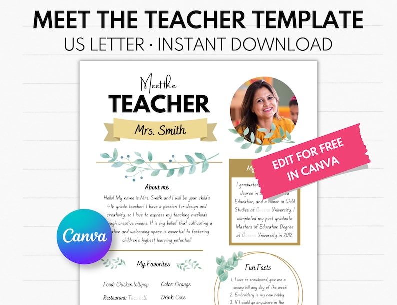 Plantilla editable para conocer al maestro, introducción al maestro ...