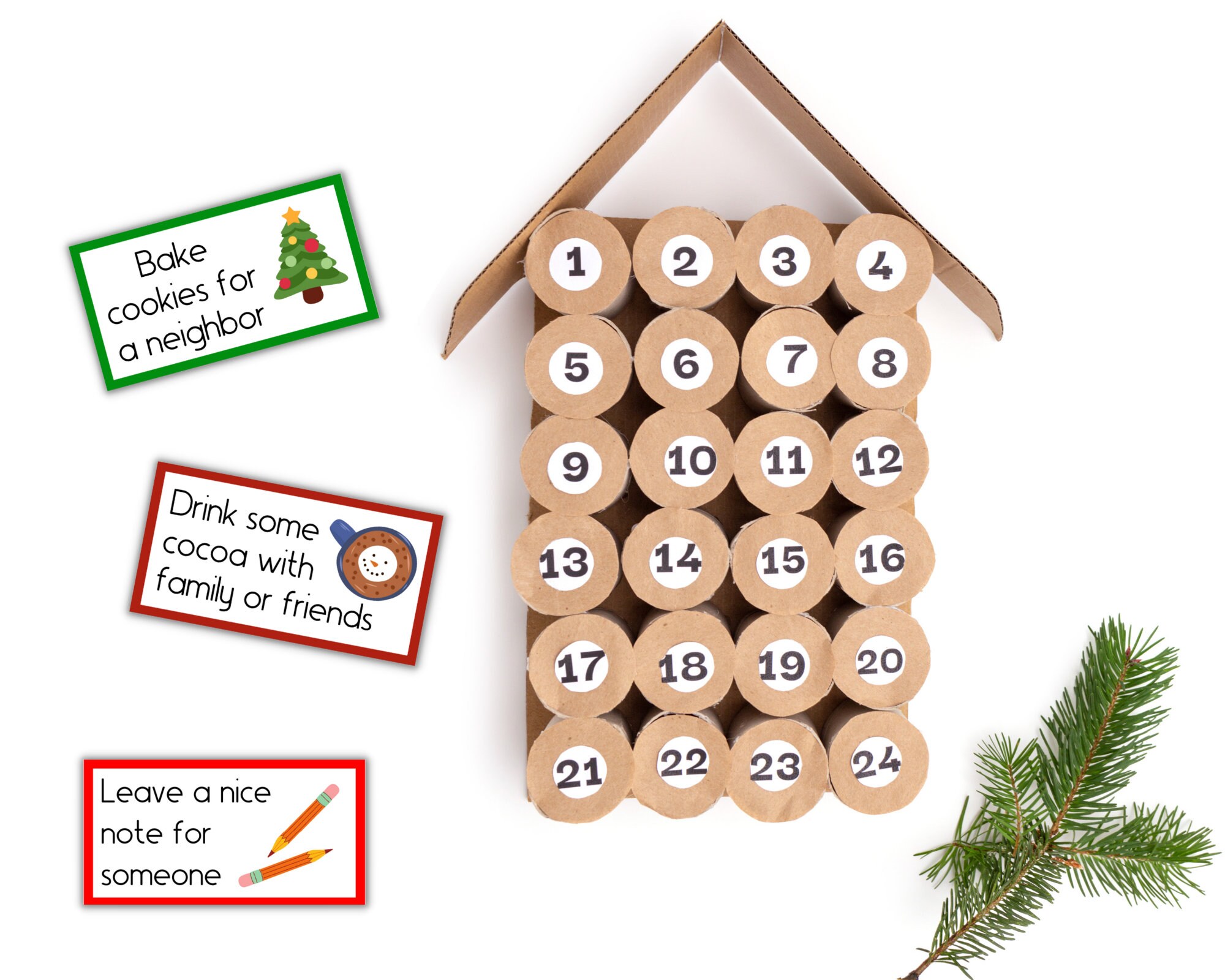 Christmas Kindness Cards Christmas Countdown Advent Ideas - Etsy