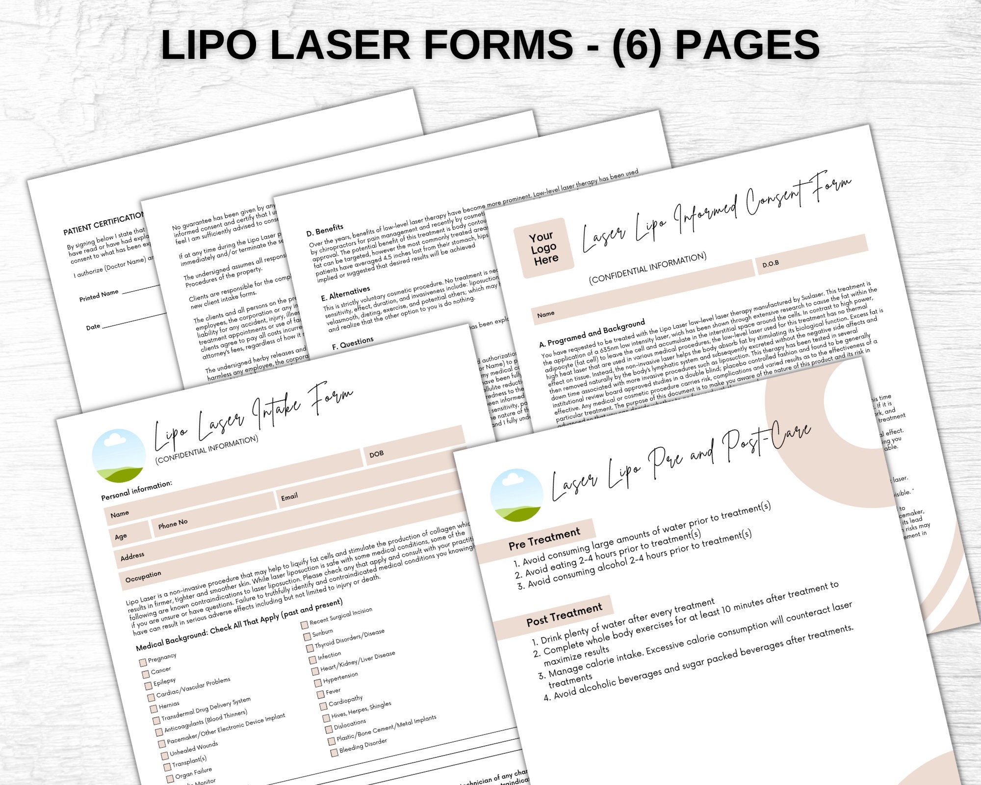 Editable Body Contouring Consent Forms, Body Sculpting, Vacuum Therapy ...