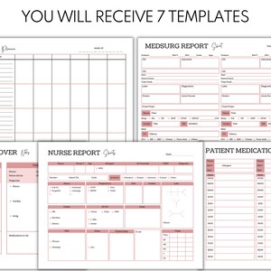 Nurse Report Sheet Bundle, Medsurg Nurse Report Sheet, Patient ...