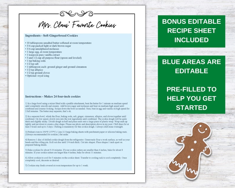 Letter From Mrs. Claus Editable Letter From Mrs Claus Mrs - Etsy