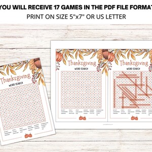 Thanksgiving Game Bundle, Thanksgiving Trivia, I'm Thankful For, Find ...