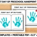 First Day of Preschool Handprint Art, First Day of Daycare, Hand Print ...