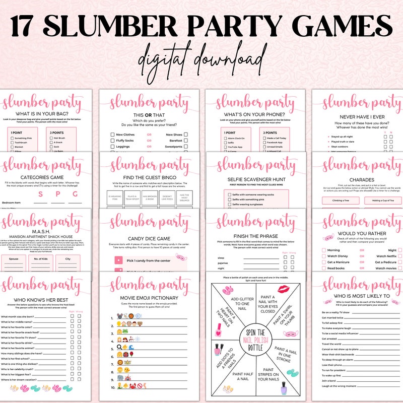 Pyjama party games - Etsy Schweiz