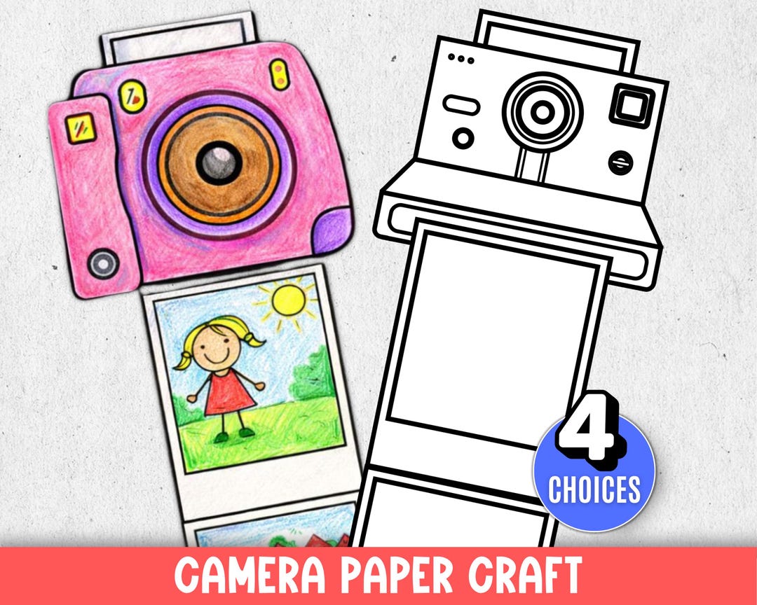 Printable Paper Camera Craft for Kids, All About Me Craft, End-of-year ...