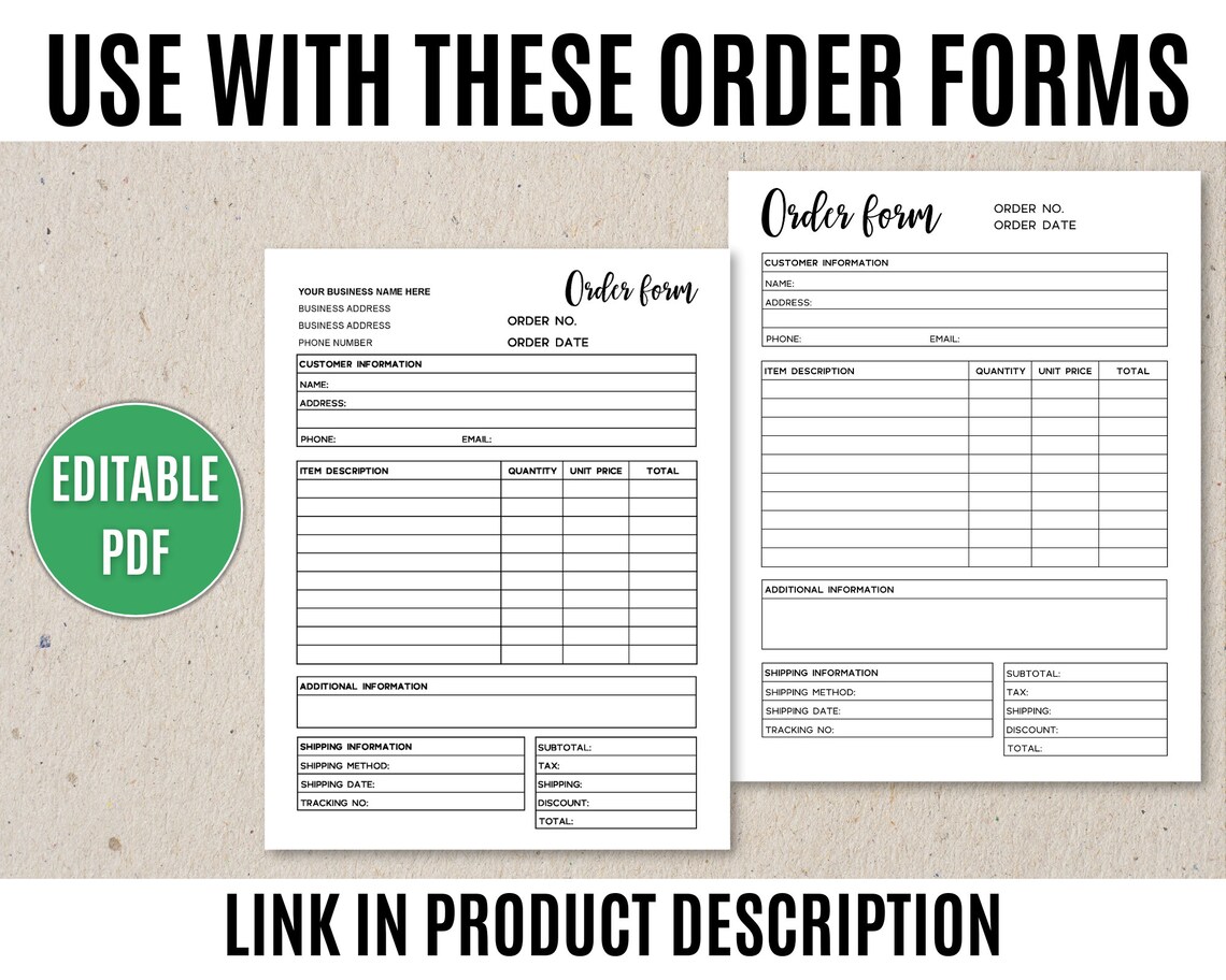 Order Form Tracker Editable Order Status Order Tracker | Etsy