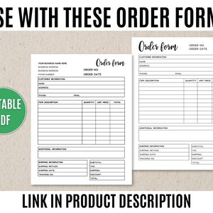 Order Form Tracker Editable, Order Status, Order Tracker Printable ...