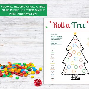 Roll a Christmas Tree Dice Game, Candy Dice Game - Printable PDF - Etsy