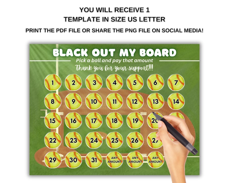 Softball Pick a Date to Donate, Softball Fundraiser, Softball ...