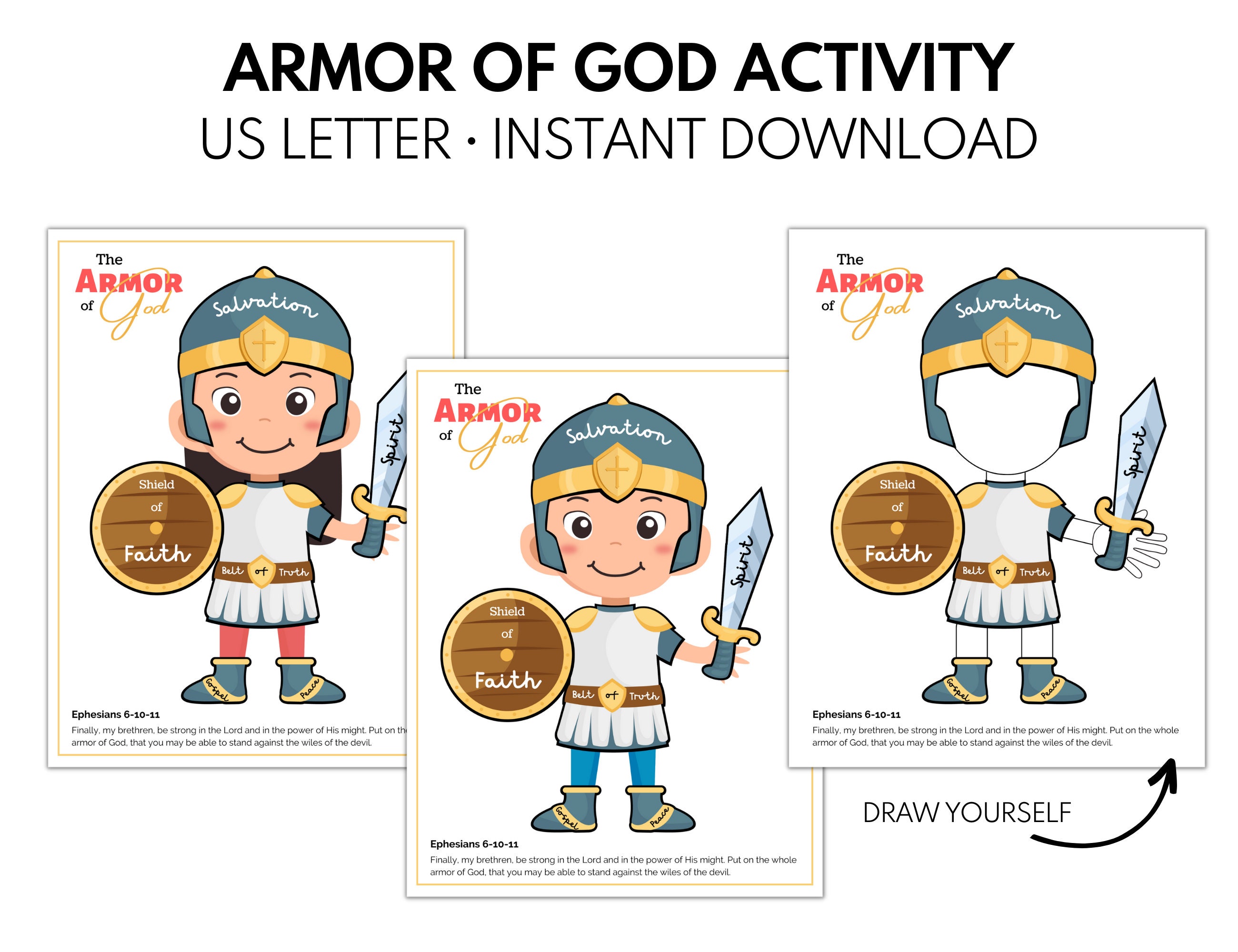 Armor Of God For Kids Activities