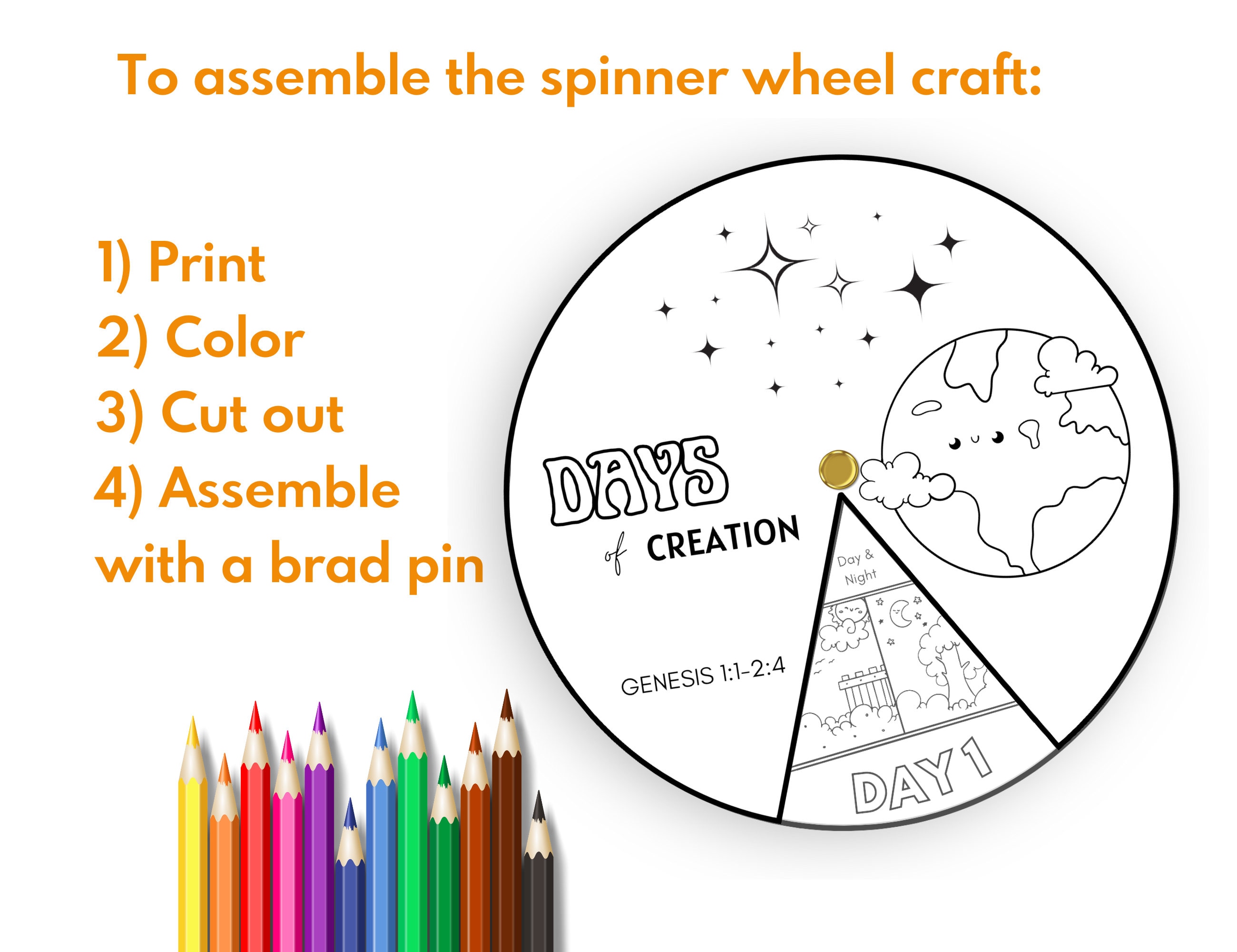 Printable Creation Story Wheel