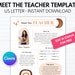 Editable Meet the Teacher Template, Boho Classroom, Canva Template, All ...