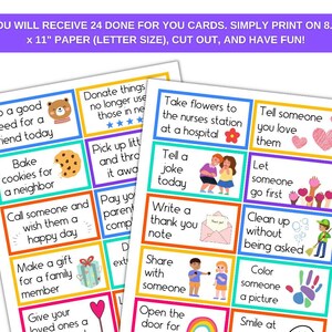 Printable Kindness Cards, Random Acts of Kindness, Pay It Forward ...