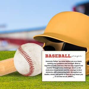 Baseball Prayer Card, Baseball Scripture Cards, Christian Athlete - Etsy
