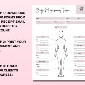 Editable Body Measurement Tracker, Body Contouring, Fat Cavitation ...