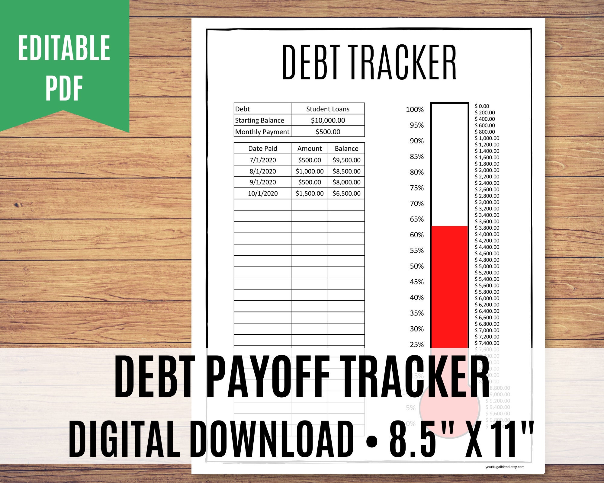 Paper & Party Supplies Savings Jar Printable Instant Download .pdf Save ...