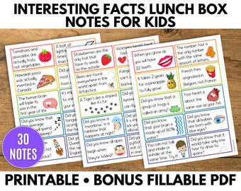 Facts Lunchbox Notes - Etsy