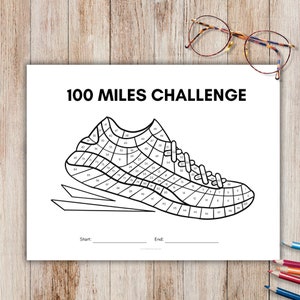 100 Miles Walking/running Challenge Tracker, Printable, Workout Tracker ...