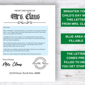 Letter From Mrs. Claus, Editable Letter From Mrs Claus, Mrs Claus ...