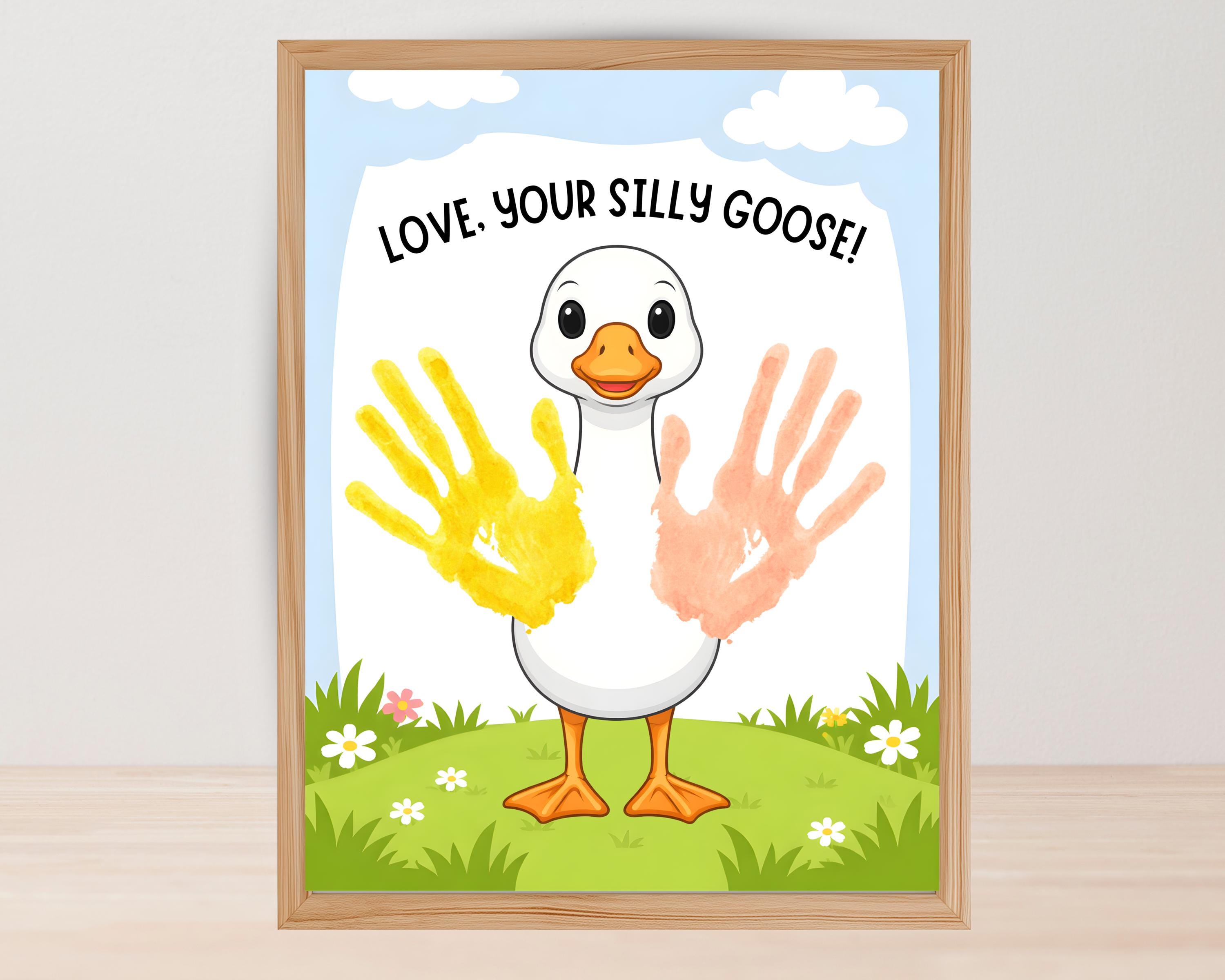 Silly Goose Handprint Craft, Handprint Art, Mother's Day, Father's Day ...