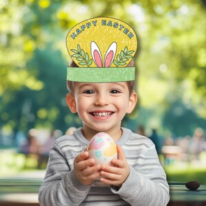Easter Printable Paper Crown Hat Template, DIY Kids Craft Project for ...