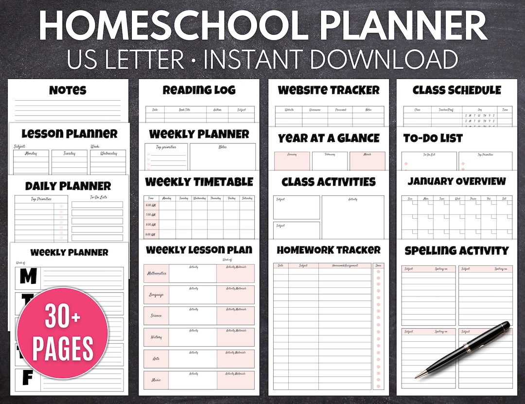 Homeschool Planner, Teacher Planner, Lesson Planner, Homeschool ...
