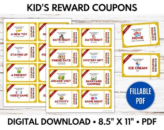 Editable Reward Chart Bundle for Kids Digital Download With ...