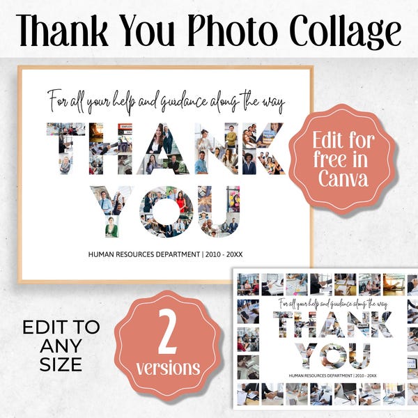 Farewell Photo Collage - Etsy