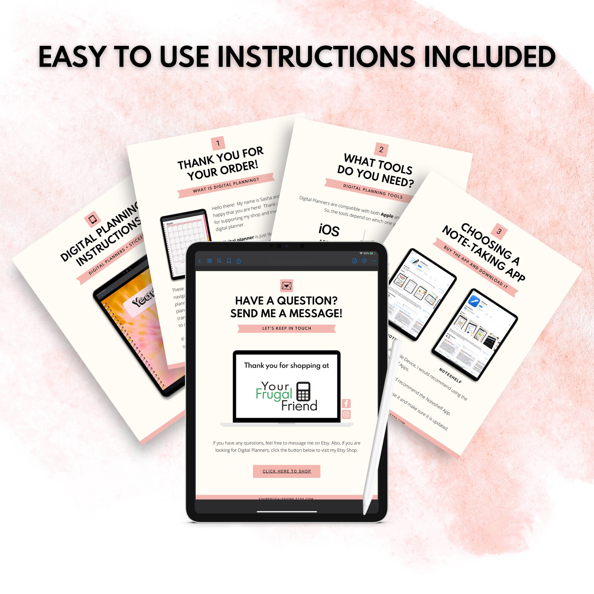 Digital Planner Undated Tie Dye Planner Goodnotes Portrait - Etsy