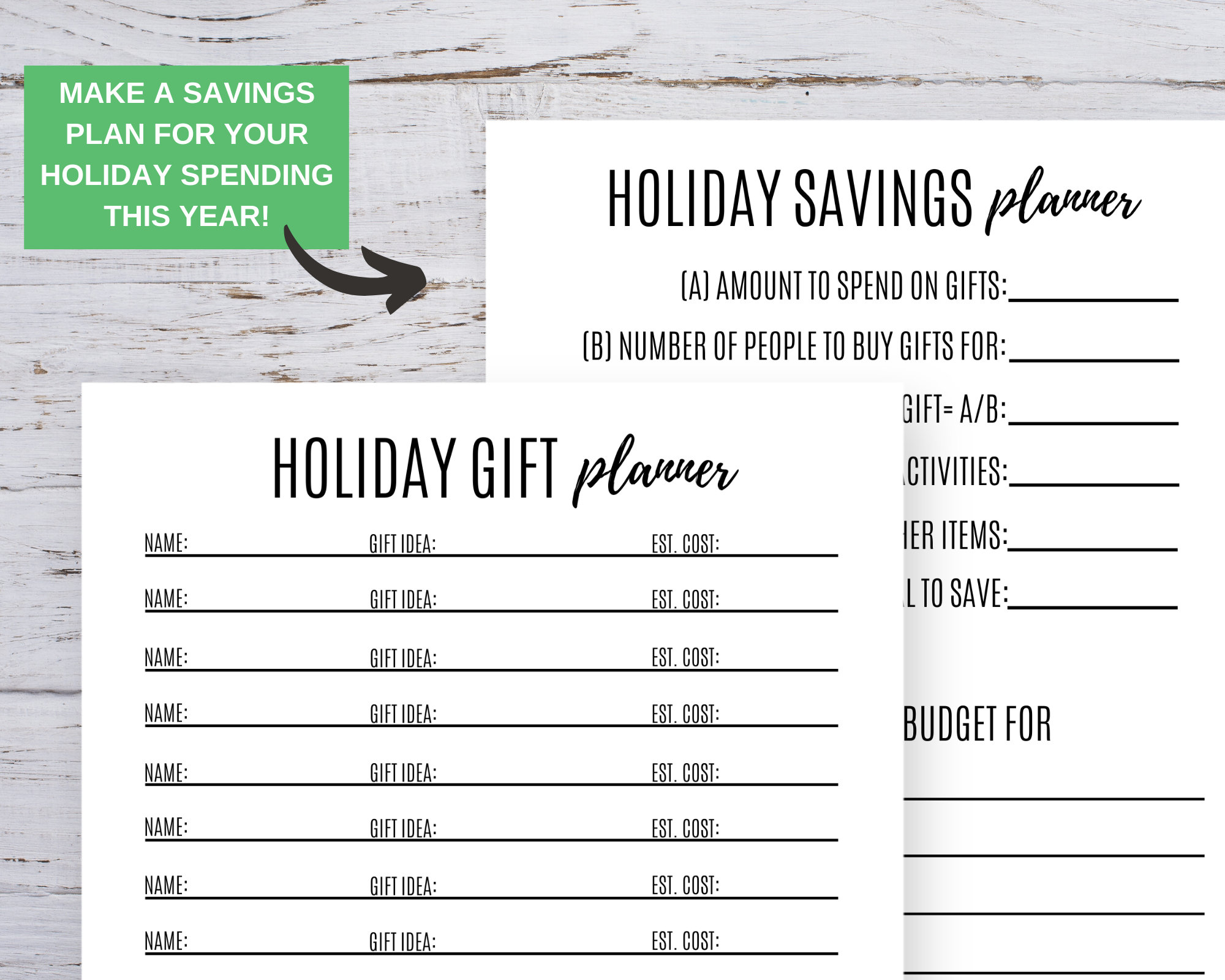 Christmas Planner Printable, Christmas Saving Tracker, Holiday Savings ...
