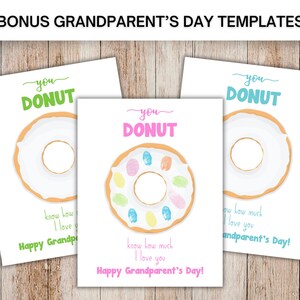 Donut Mother's/father's/grandparent's Day Printable, Handprint Keepsake ...