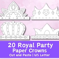 Valentine's Day Paper Crown Party Activity Printable Kids Easy Craft ...