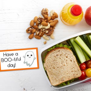 Halloween Lunch Box Notes for Kids, Lunchbox Notes, Lunchbox Note ...