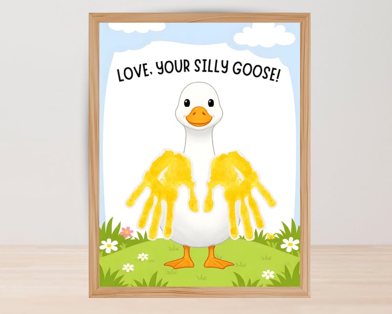 Silly Goose Handprint Craft, Handprint Art, Mother's Day, Father's Day ...