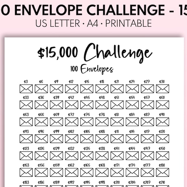 Money Challenge - Etsy