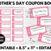 Mother's Day Coupon Book, Personalized Gifts for Mom, Printable Coupon ...