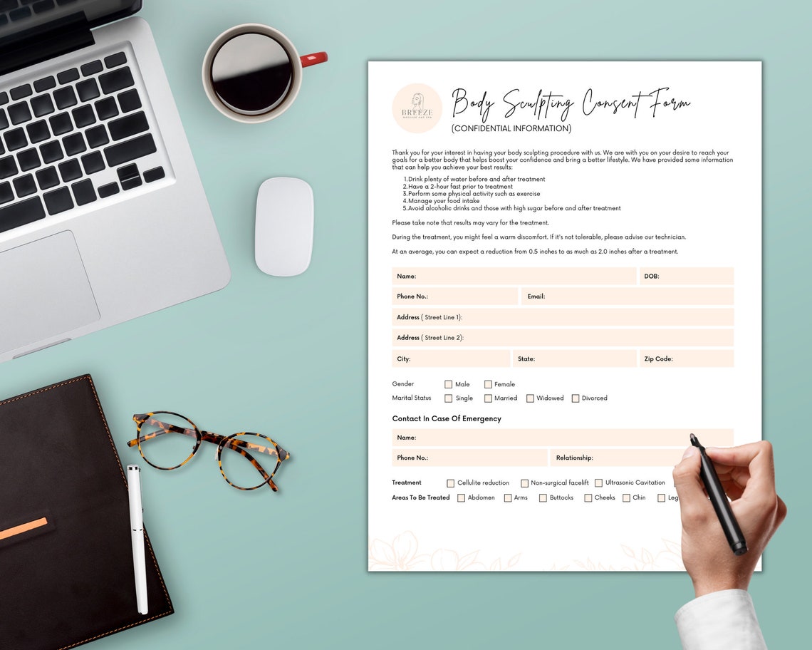 Editable Body Sculpting Consent Form Body Sculpting Forms - Etsy Canada