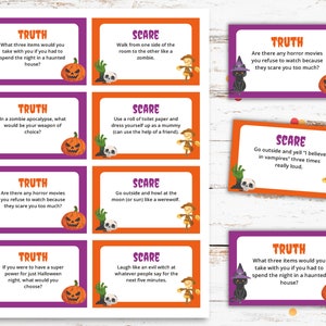 Truth or Scare, Halloween Party Game, Halloween Game for Kids ...