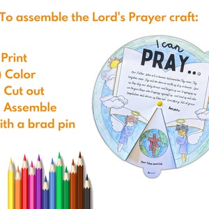 Prayer Coloring Wheel, Sunday School Activity, Digital Download - Etsy