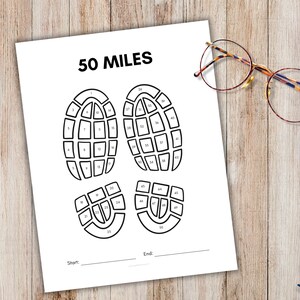 50/100/500 Miles Walking/running Challenge Tracker, Printable, Workout ...